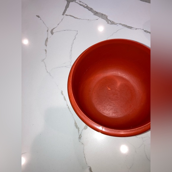 Tupperware | Kitchen | Tupperware Burnt Orange Round Circle Plastic ...
